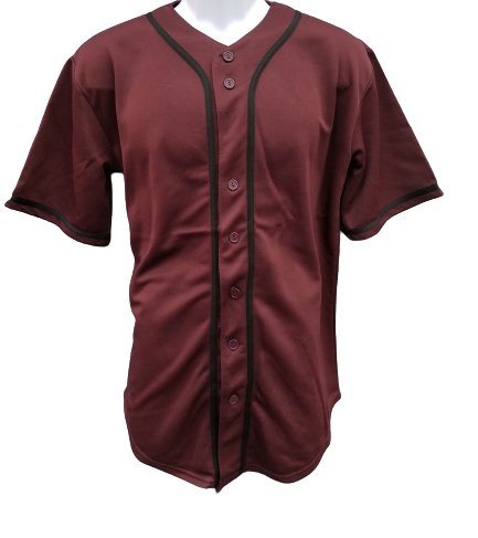 Baseball Jersey- Maroon – Lucky Wholesale