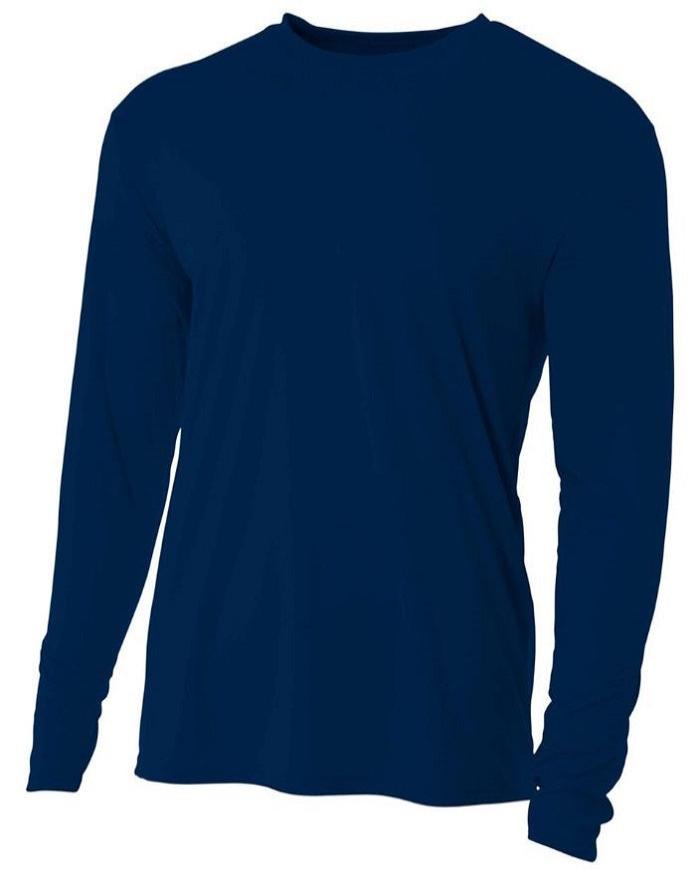 A4 Dri Fit Long Sleeve T-shirt N3165 - Navy – Lucky Wholesale